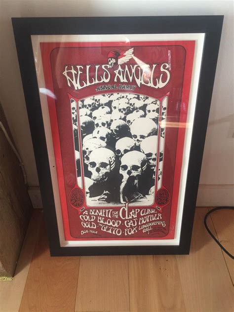 Randy Tuten Signed Hells Angels Poster 1920490960