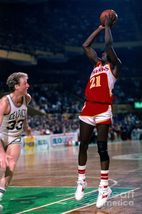 Dominique Wilkins And Larry Bird By Dick Raphael