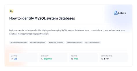 How To Identify Mysql System Databases Labex