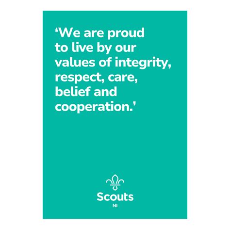 Our Values Poster Pack Of 10 Scouts Ni