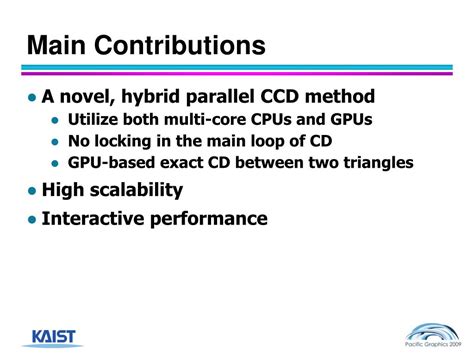 Ppt Hpccd Hybrid Parallel Continuous Collision Detection Using Cpus And Gpus Powerpoint