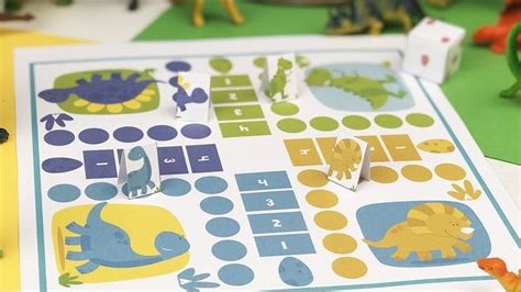 Настольная игра "Динозавры" - распечатать бесплатно | Аналогий нет