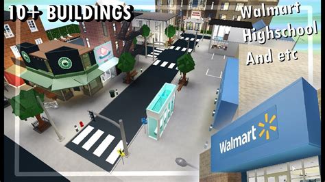 Roblox Bloxburg Town Walmart Highschool Etc Speedbuild 1M