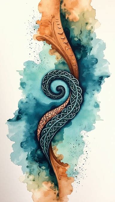 Free Sacred Koru Journey Image Maori Spiral Watercolor Download At Stockcake