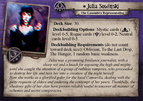 Custom Investigator Julia Sowinski From Vampire The Masquerade