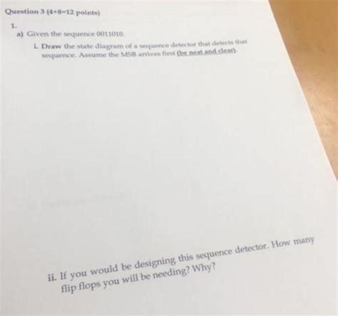 Solved Question Points A Given The Sequence Chegg