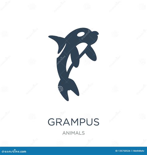 Grampus Icon in Trendy Design Style. Grampus Icon Isolated on White ...