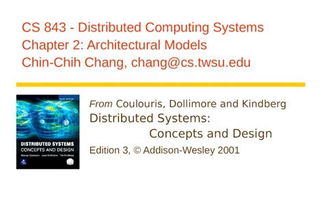 Ppt Cs 843 Distributed Computing Systems Chapter 2 Architectural