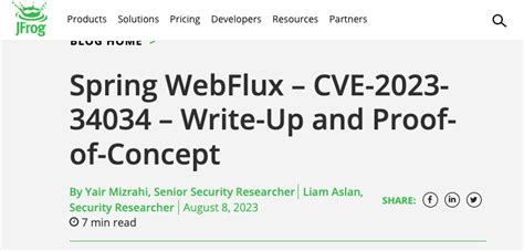 Spring WebFlux の深刻な脆弱性 CVE 2023 34034 が FIXPoC エクスプロイトも登場 IoT OT Security News