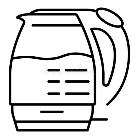 Стеклянный чайник с кипятком и паром Иллюстрация вектора - Illustration ...