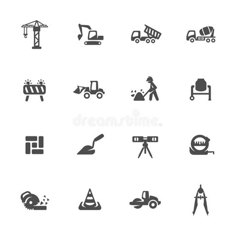 Set Of Construction Tools Icons Stock Vector Illustration Of Icon