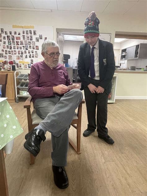 Students From Downham Market Academy Give Christmas Cards To Care Home