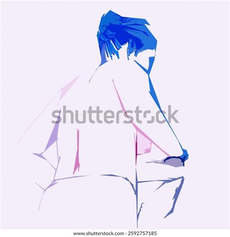 Nakedly Naked State Nudity Naked Girl Stock Illustration 2592757185