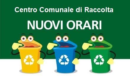 ORARI CENTRO RACCOLTA RIFIUTI ISOLA ECOLOGICA Alfianello