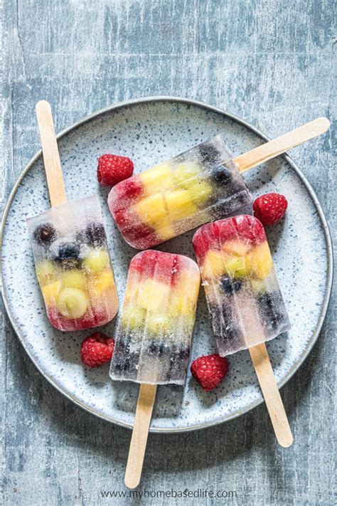 Rainbow Fruit Popsicles