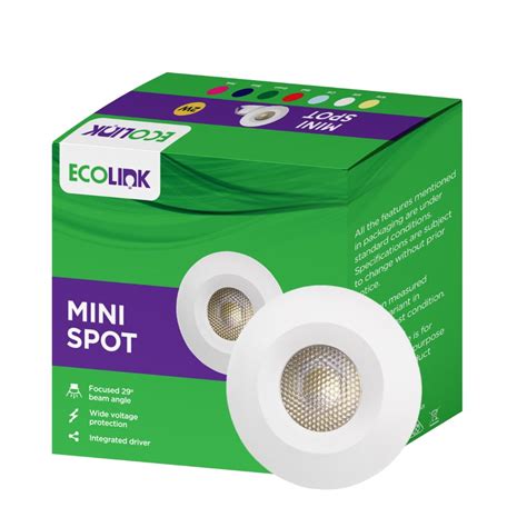 EcoLink Polycarbonate W LED Spot Light Mini Spot Light For Display Home Decoration Cut Out