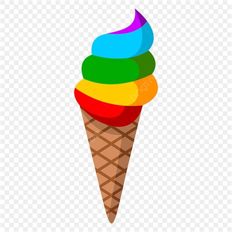 Ice Cream Cone Clipart Vector Rainbow Ice Cream Cone Vector