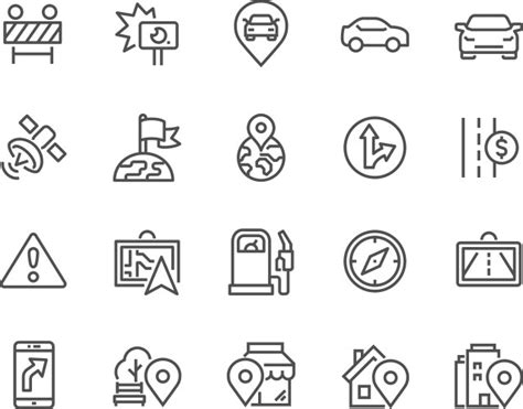 Map Icons And Location On Terrain Royalty Free Vector Image