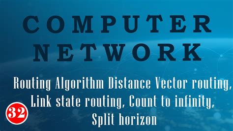 Lec 32 Routing Algorithm Distance Vector Routing Link State Routing