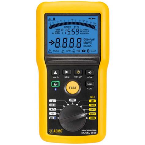 AEMC 6526 2155 53 Digital Megohmmeter 50V 1000V W Analog Bargraph