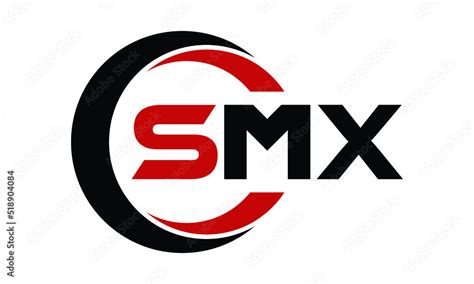 Smx Three Letter Swoosh Logo Design Vector Template Monogram Logo
