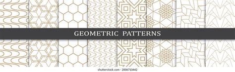 Seamless Geometric Golden Lines Pattern Stock Vector Royalty Free 2006710442 Shutterstock