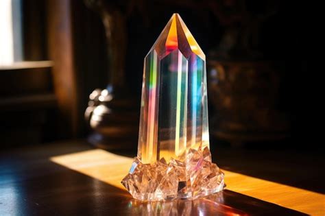 Premium Ai Image Light Filtered Through A Prismatic Crystal