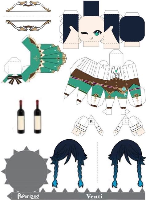 Venti Papercraft 12 Personagens De Anime Bonecos De Anime