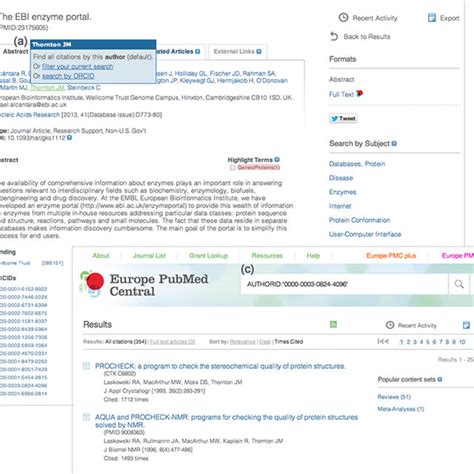 Orcids In Europe Pmc Orcids Can Be Used To Search For Authors