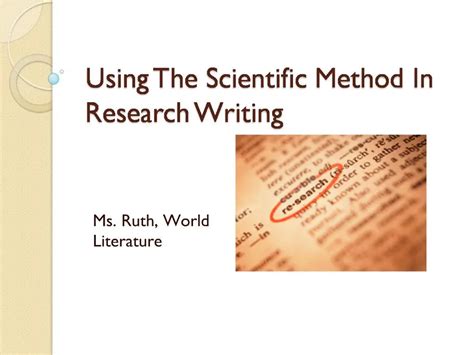 PPT Using The Scientific Method In Research Writing PowerPoint Presentation ID 1131373