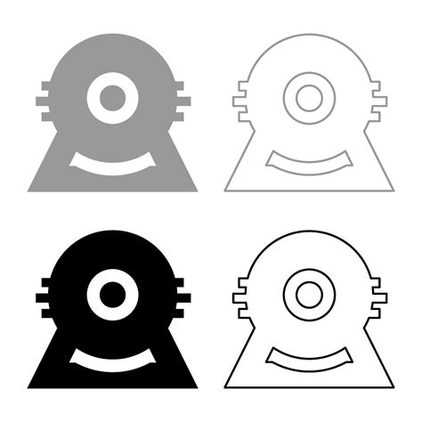Electric Motor Electromotor Engine Industrial Set Icon Grey Black Color