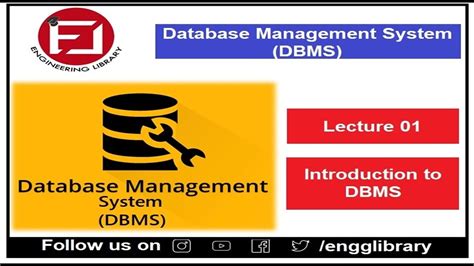 Lec 1 Introduction To Database Management System Dbms Youtube