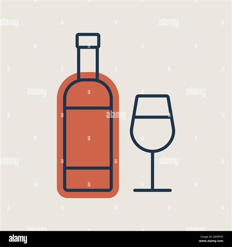 Wine Bottle And Glasses Vector Icon Barbecue And Bbq Grill Sign Graph