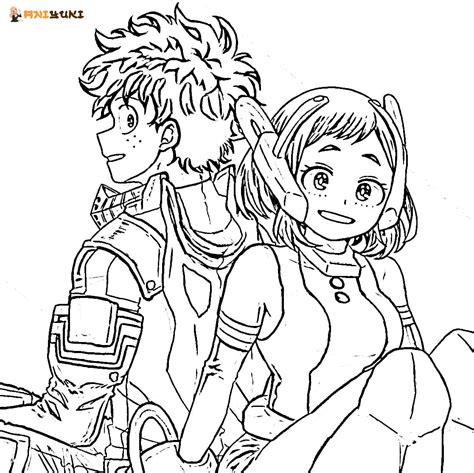 Ochako Uraraka Coloring Pages Free Coloring Pages