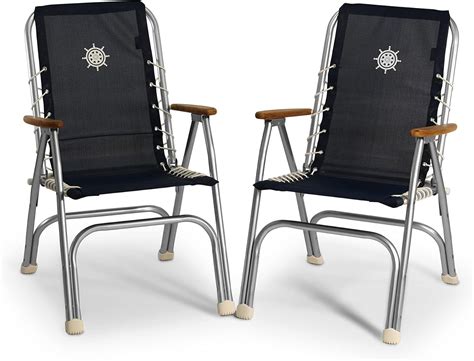 Forma Marine Boat Chairs High Back Navy Blue Vinyl Mesh