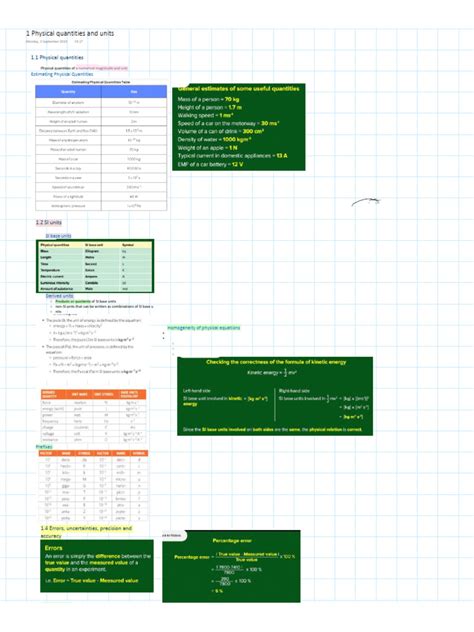 1 Physical Quantities And Units Pdf Observational Error