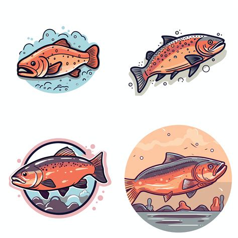 Salmon Fish Icon Illustration Fresh Fish Ready To Cook Japanese Food
