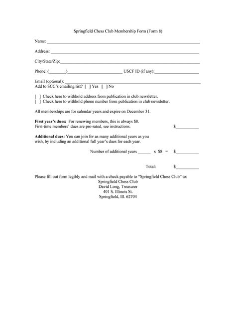 Fillable Online Download Form 8 Printable Scc Membership Form In Pdf Format Fax Email Print