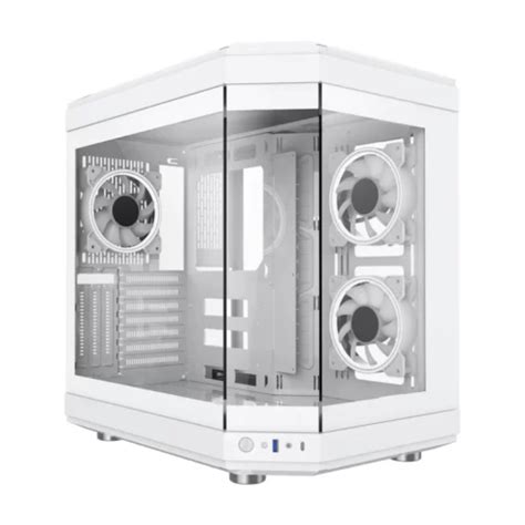 GameMax HYPE Premium Mid Tower ATX PC Case White ARGB Fans Pre Installed