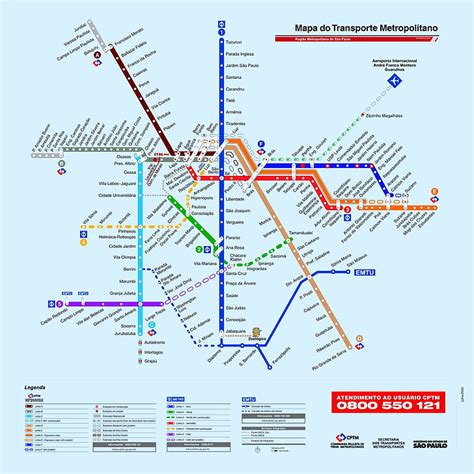 Mapa Metrô De Sp