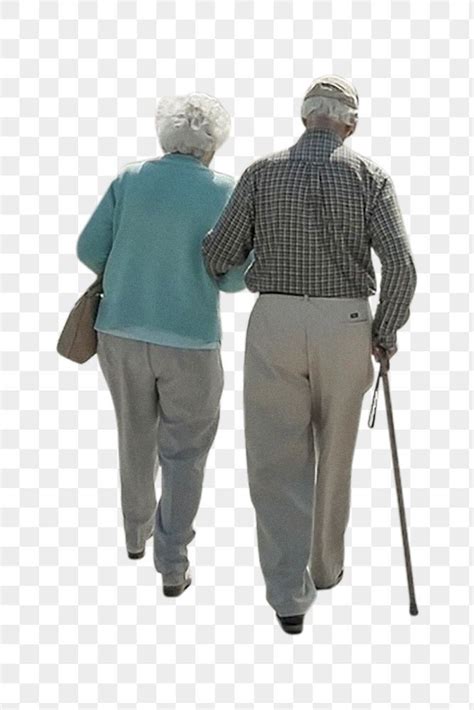 Download Premium Png Of Senior Couple Png Sticker Walking Together