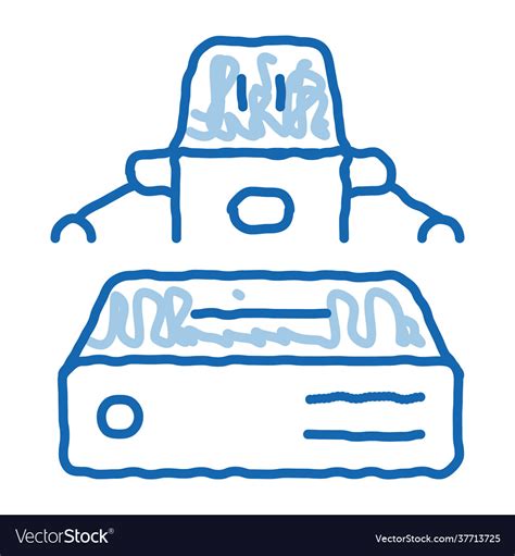 Automation Machine Learning Doodle Icon Hand Drawn