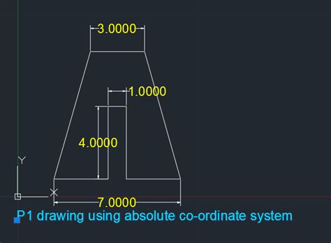 Creation Of Geometries By Coordinate System Methods Using Autocad