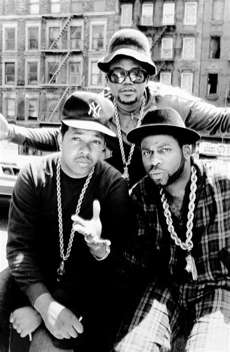 Rap Group Run Dmc Are L R Dj Run Photograph By New York Daily News