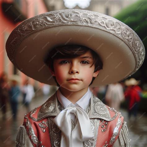 Premium Photo Potrait Of Mexican Boy For Celebrate Cinco De Mayo With