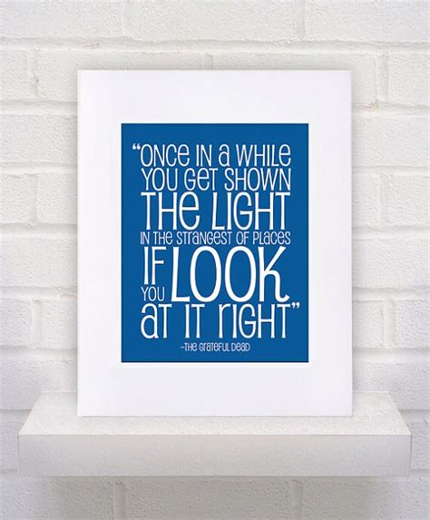 Grateful Dead Lyrics Scarlet Begonias 11x14 Poster Print