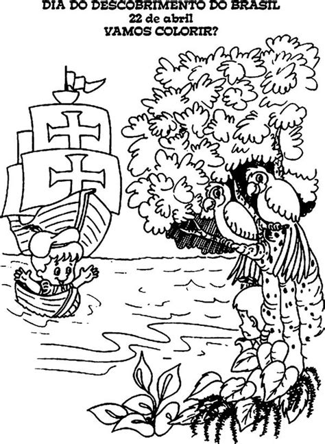 85 Desenhos Do Descobrimento Do Brasil Para Colorir