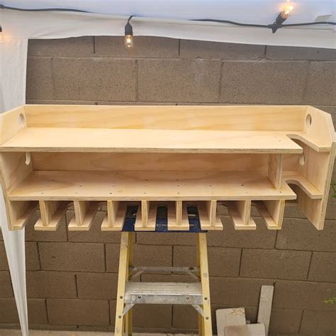 9 Slot DIY Cordless Power Tool Storage Shelf Woodworking Plans Cordless Drill Holder With