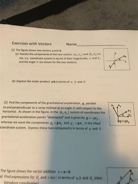 Solved Exercises With Vectors Name The Figure Shows Two Chegg