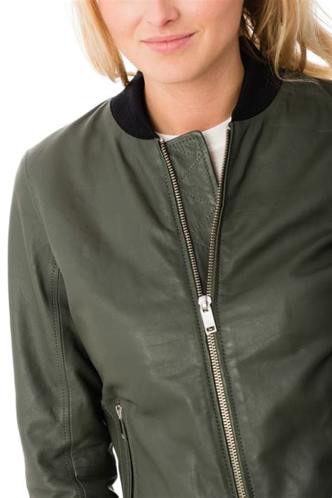 Blouson Femme Cityzen Munich Kaki Zz Cuir